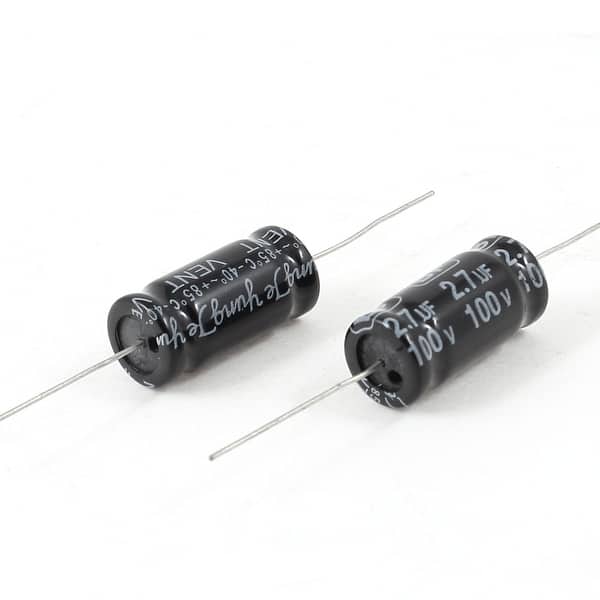 2 Pcs 2.7uF -100V -40+85C Aluminum Electrolytic Capacitor 10mmx20mm ...