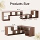 2-Piece Cube TV Stand, Adjustable L-Shaped Entertainment Center with ...