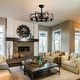 25" Caged Ceiling Fan with Light Remote Control 6-Light Farmhouse ...