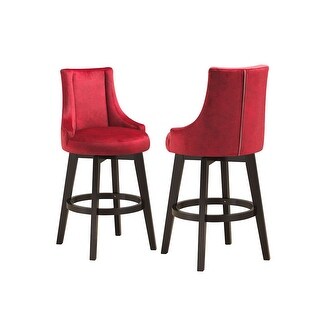 Upholstered Swivel Bar Stools, Red, Set of 2 - Bed Bath & Beyond - 39492710