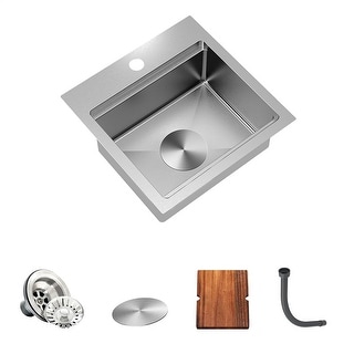 TORVA Kitchen Bar Sink, 15x15 inch RV Kitchen Sink, 16 Gauge Stainless ...