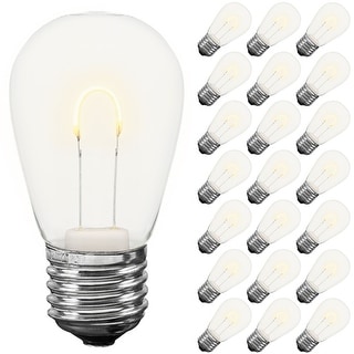 25 Pack LED S14 Outdoor Patio Edison Replacement Bulbs, Warm White, E26 ...