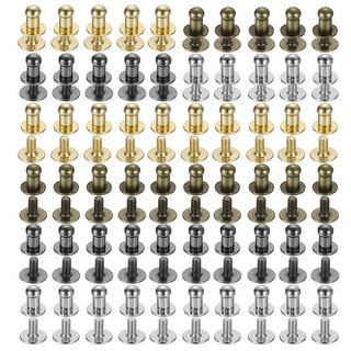 Ball Head Stud Rivet Screw Back, Button Nipple Rivet for Leather DIY ...