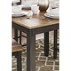 Signature Design by Ashley Gesthaven Natural/Brown Counter Height Dining Table and 4 Barstools ...