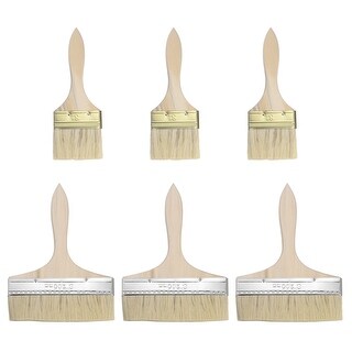 8Inch 3Inch Paint Brush Synthetic Bristle with 13/11mm Thick Wood ...