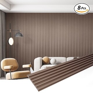 Art3d 104'' X 6.7'' Slat Wall Panel for Modern Decor, WPC Wall Paneling ...