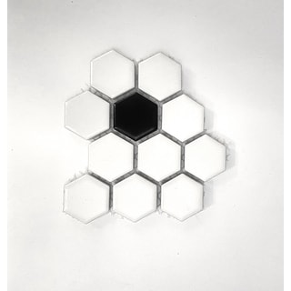 Splash Cascade 1" Pattern Hexagon Porcelain Mosaic Floor and Wall Tile ...
