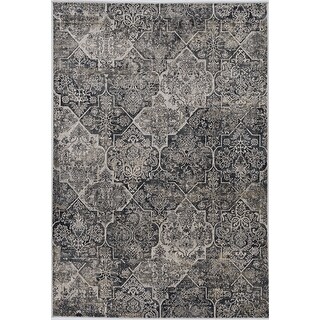 The Curated Nomad Hartvien Distressed Damask Rug - Bed Bath & Beyond ...
