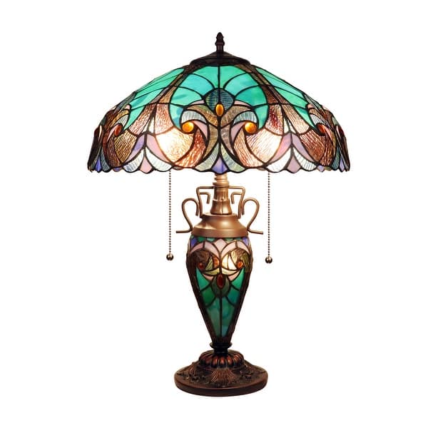 Tiffany Style Victorian Design 2+1-light Antique Dark Bronze Table Lamp ...