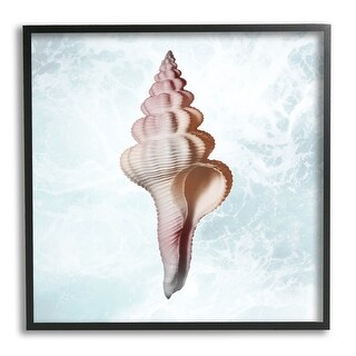 Stupell Ocean Waves Conch Shell Framed Giclee Art, Design by Marcus ...