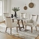 HULALA HOME Albert Farmhouse Upholstered Dining Chair with Solid Wood ...
