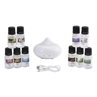 Aromatherapy 7 Color Light Humidifier With 10 Essential Oil with USB ...