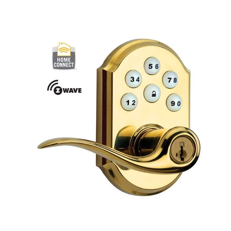 Kwikset Tustin Electronic Keyless Keypad Door Lever Set with Z-Wave ...