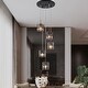 Kasy Modern 5-Light Cluster Chandelier Textured Glass Kitchen Island ...