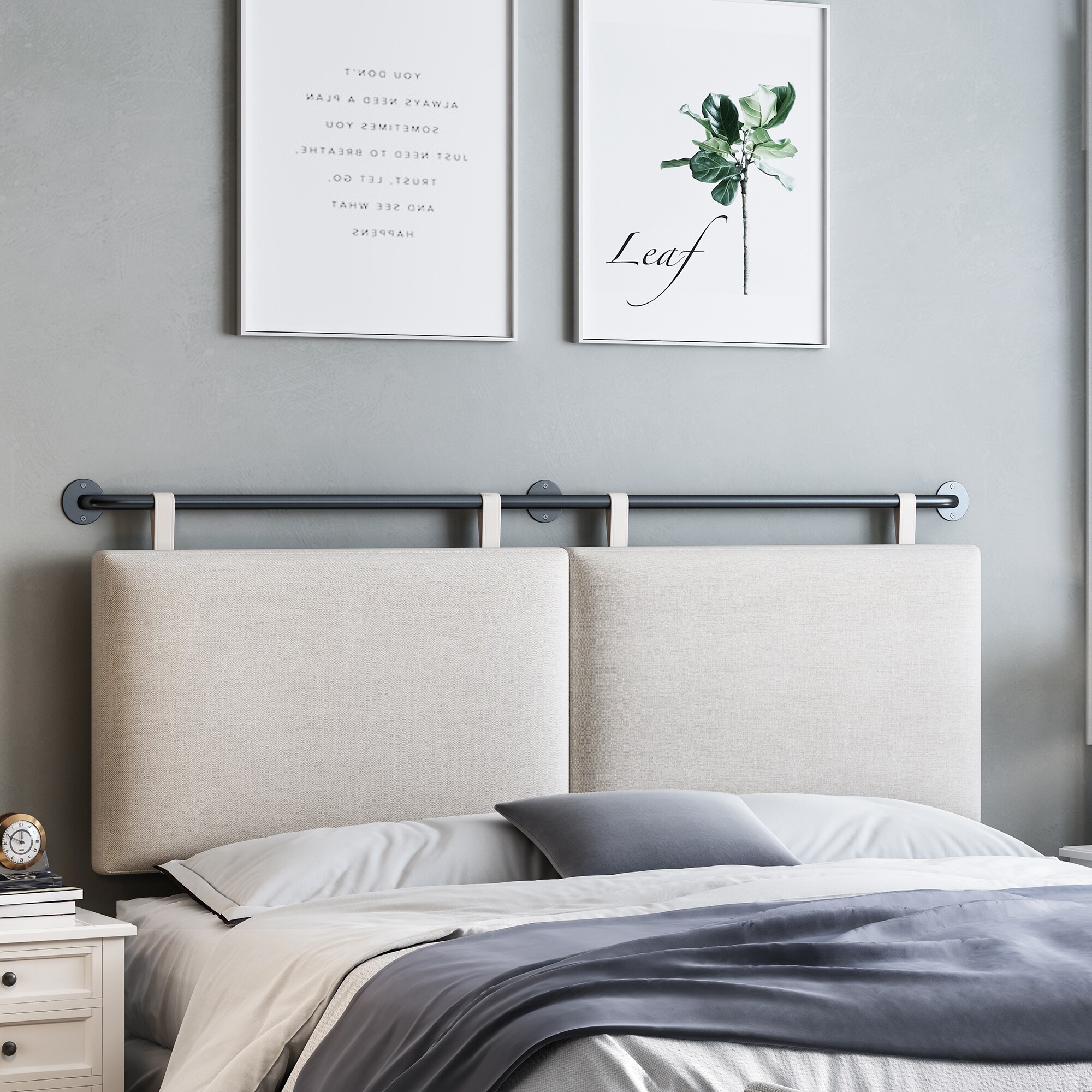 Wall mounted bed headboards store