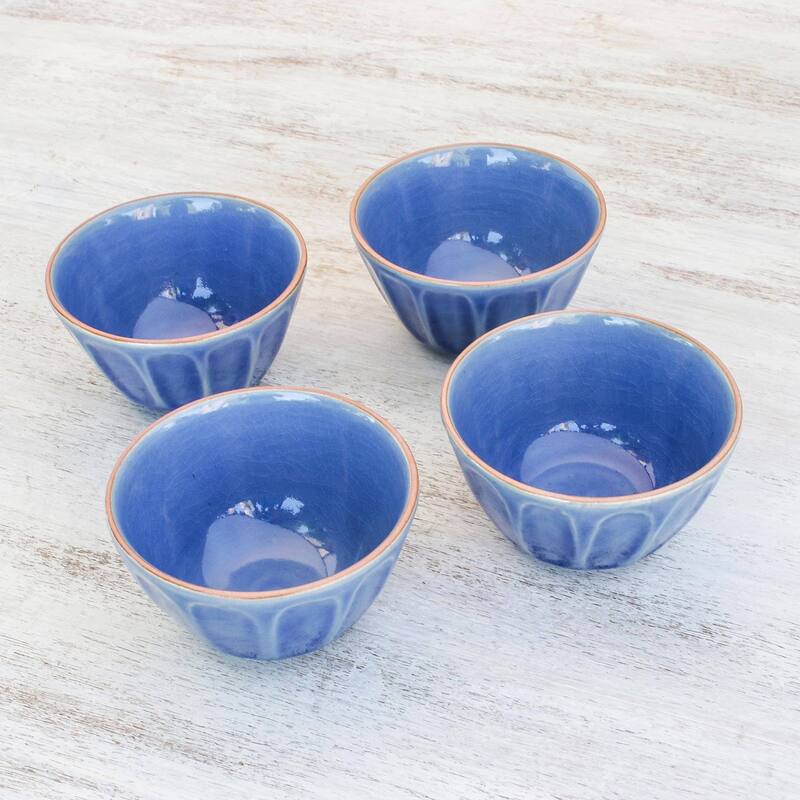 Handmade Simple Thai Ceramic bowls (Thailand) - Overstock - 32561127