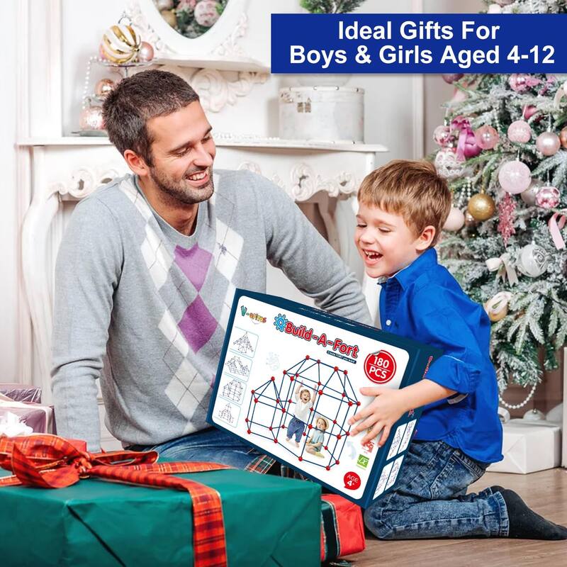 180 Pack Fort Building Kits for Kids Age 4, 5, 6, 7, 8+ Years Old ...