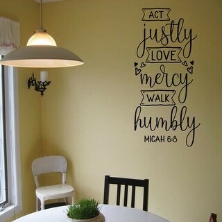 Act Justly Love Mercy Micah 6:8 Vinyl Wall Decal Bible Verse 23" x 10 ...