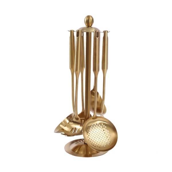7Pcs Gold Cooking Utensil Set - Bed Bath & Beyond - 40002218