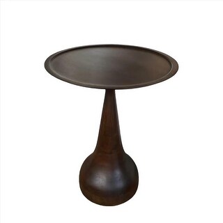 Solidwood Pedestal Logan Wooden Side Table - Bed Bath & Beyond - 43099464