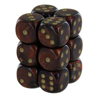 Chessex Scarab Blue Blood/gold 16mm d6 Dice Block (12 Dice) - Bed Bath ...