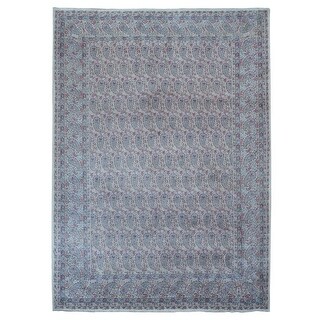 Shahbanu Rugs Ivory Colorful Vintage Persian Karman Paisley Botteh ...