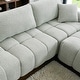 110" Modular L-Shaped Sectional Sofa with Ottoman, Boucle Fabric Couch ...