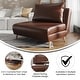 Upholstered Convertible Tri-Fold Chair with Pillow and Hideaway Legs ...