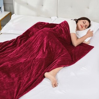 Twin Size Electric Heated Throw Blanket Red - Bed Bath & Beyond - 40157992
