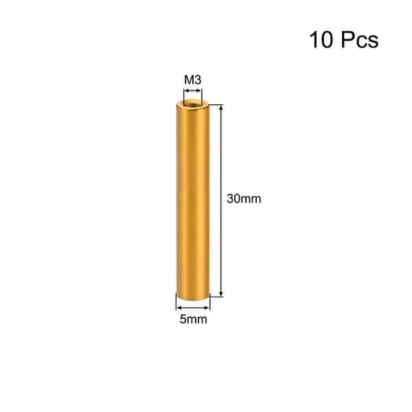 10 Pcs M3x35mm Round Aluminum Standoff Column Spacer Female Purple for ...