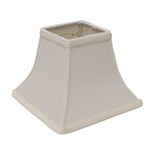 HomeRoots8" Ivory Square Bell No Slub Lampshade - 8 - Bed Bath & Beyond ...