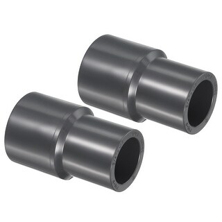 2pcs SCH80 UPVC Reducer Pipe Fitting Straight Coupling Connector, Gray ...