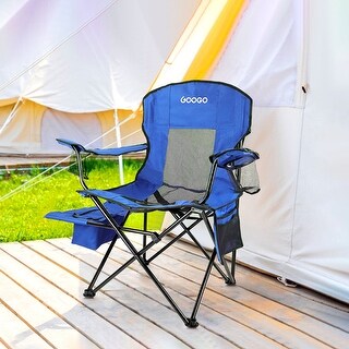 Portable Camping Chair with Cooler Fully Cushioned Seat and Back - Bed ...