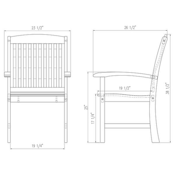 Cambridge Casual Leon 6-Piece Teak Patio Extendable Dining Set - On ...