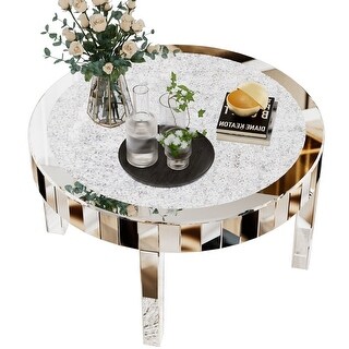 Large Mirrored Coffee Table with Diamond Accent - Bed Bath & Beyond ...