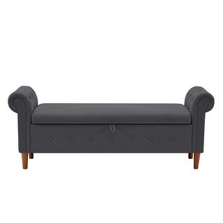 Dark Gray Multifunctional Storage Rectangular Sofa Stool - Bed Bath ...