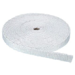 32.81ft x 0.98" x 0.2" Fiberglass Rope Braided Rope Gasket Seal White ...