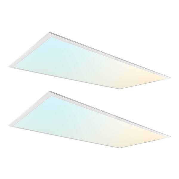 Luxrite 2x4 FT LED Panel Lights 30/40/50W 3 Color Selectable Dimmable ...