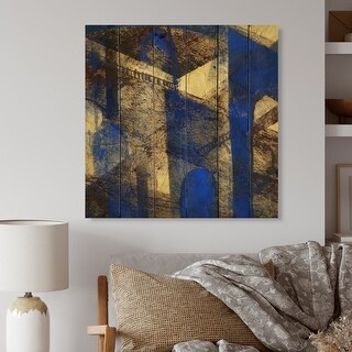 Designart 'Abstract Triangle & Cubism' Modern Wood Wall Art Décor ...