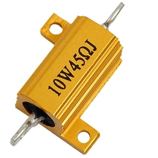 10W 45 ohm 45R Aluminium Clad Resistor 10 W Watt x 1 - Gold Tone - Bed ...
