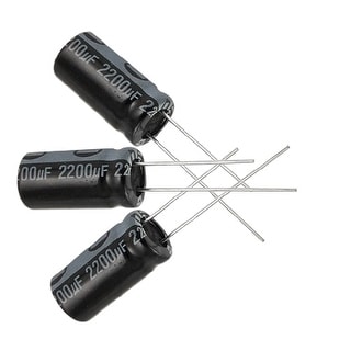 3 x 2200UF 16V 105C Radial Electrolytic Capacitor 10x20mm - Black - Bed Bath & Beyond - 36250576