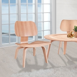 Fillmore Mid-century Modern Angled Natural Wooden Accent Chair - Bed ...