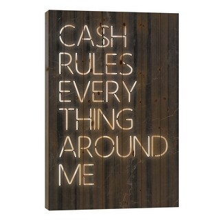 Cash Rules Print On Wood by Ink & Drop - Multi-Color - Bed Bath ...
