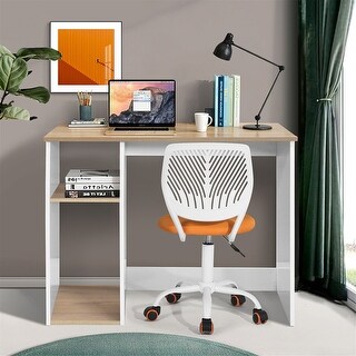 Full Wooden Computer Desk with 2 Layers - Bed Bath & Beyond - 36369059