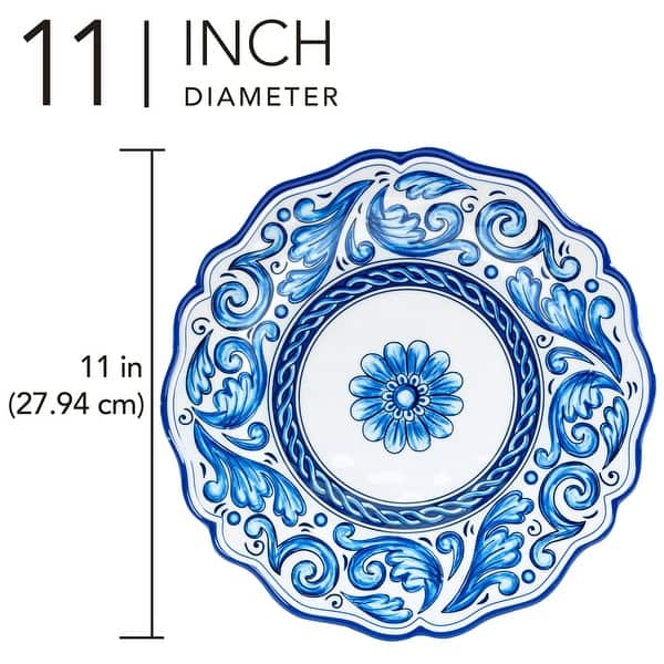 Certified International Veranda Melamine 11" Dinner Plates, Set of 4 ...