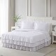 Triple Ruffle Medallion Damask Bedding Set - Bed Bath & Beyond - 36411741