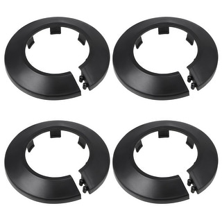 43mm Pipe Cover Decoration PP Plastic Water Pipe Escutcheon Black 4pcs ...