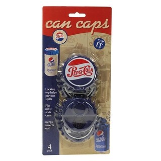 Pepsi Heritage Logo Snap & Sip Soda Beverage Pop Can Cap Lid Cover - 4 ...