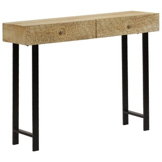 Console Table Solid Mango Wood 40.2"x11.8"x31.1",Foyer Sofa Table ...