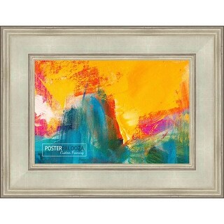 27x19 Traditional Silver Complete Wood Picture Frame with UV Acrylic ...